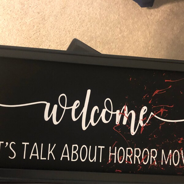 Horror Movies Welcome Sign - Etsy