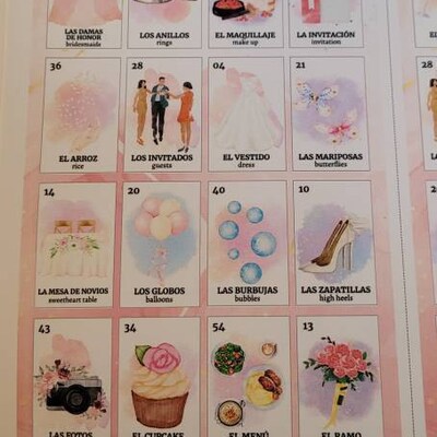 Lotería Mexicana de Acuarela, Juego de Bingo de Fiesta Temática ...