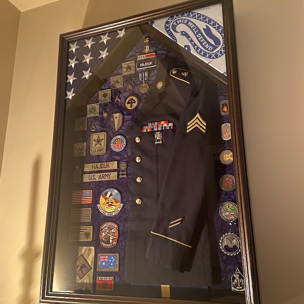 Military Uniform Shadow Box (FREE SHIPPING Lower 48 States Only) - Etsy