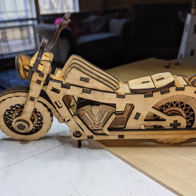 Motorcycle SVG Laser Cut File, 3d Ready-made Projects for Laser Cutting ...