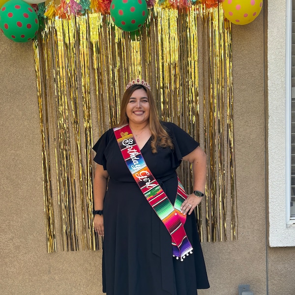 Birthday Girl Sash, Fiesta Birthday Decor, Mexican Serape Sash, Mexico ...