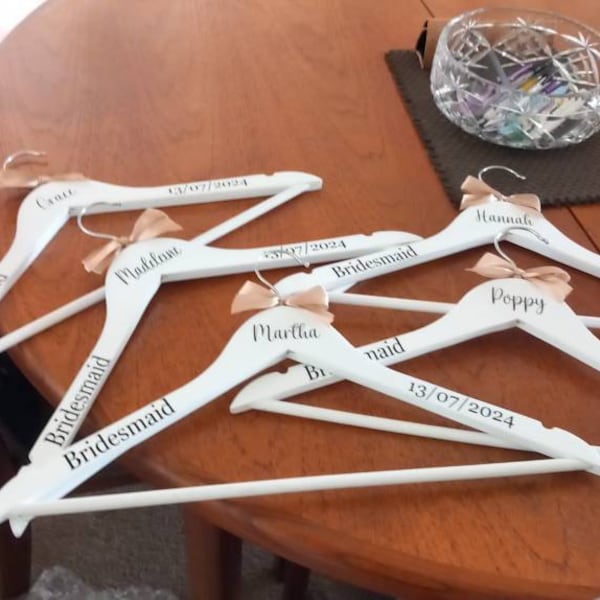 Personalised Clear Acrylic Place Names Arch Name Cards With Ribbon ...