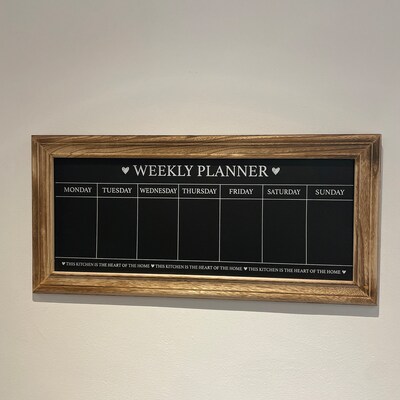 Weekly Meal Planner Chalk Board Sign - Etsy UK
