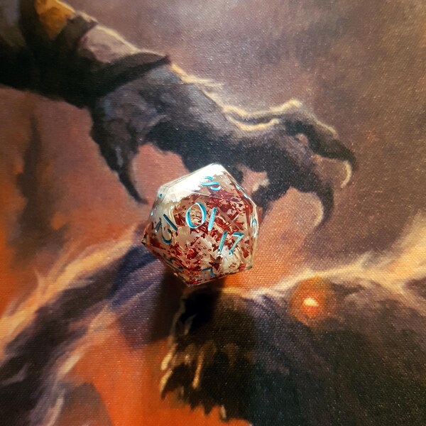 Patchwork Circus - Dnd Single D20 - Sharp Edge Polyhedral Handmade ...