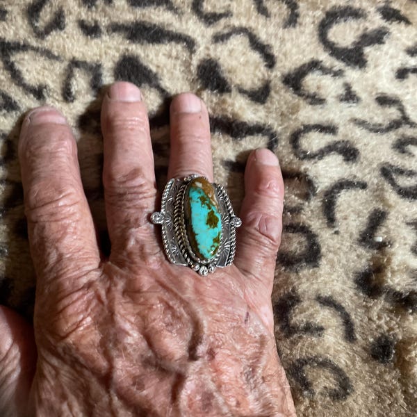 3 " Sterling Silver Natural Blue Kingman Slab Turquoise Belt Buckle by ...