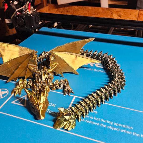 Crystal Wolf Dragon Cinderwing3d, STL File for 3D Printing,, STL Print ...