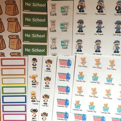 Lunch Bag Planner Stickers - Etsy