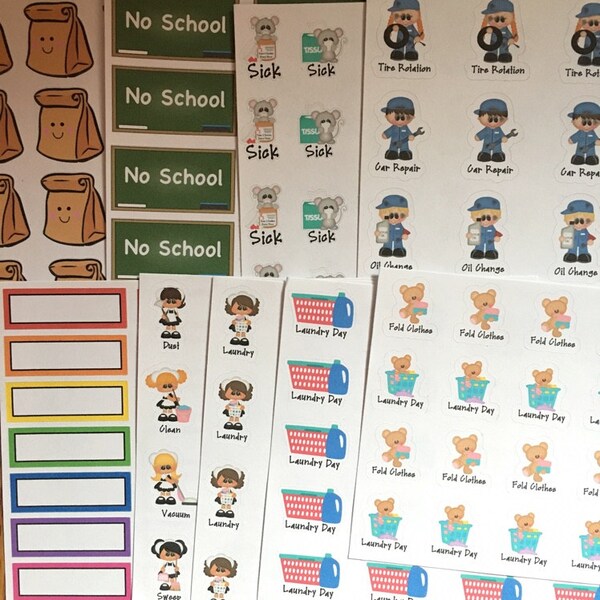 Lunch Bag Planner Stickers - Etsy