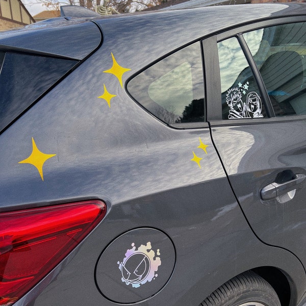 Simple Holographic Sparkle Vinyl Decal | Kawaii Stars Holo Vinyl Decal ...