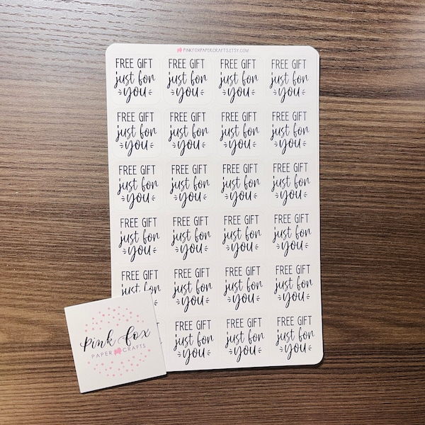 Free Gift Just for You Stickers, Freebie Sticker, Giveaway Winner ...
