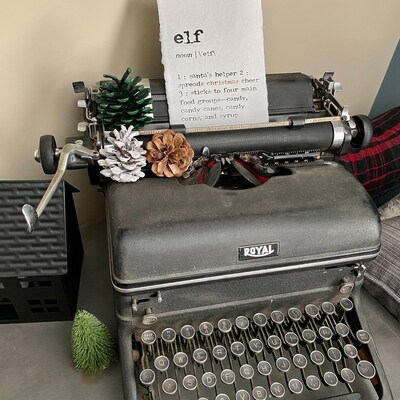 Elf Definition Print in Typewriter Font on 5x7 8x10 11x14 - Etsy