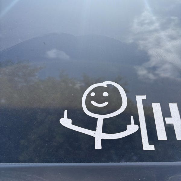 Stick Figure Flipping off Vinyl Decal - Etsy