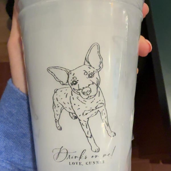 Custom Dog Cups for Wedding - Pet Wedding Cups - Pet Wedding Favors ...