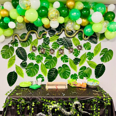 Snake Party Printable Decorations Snake Party Birthday Banner Reptile ...