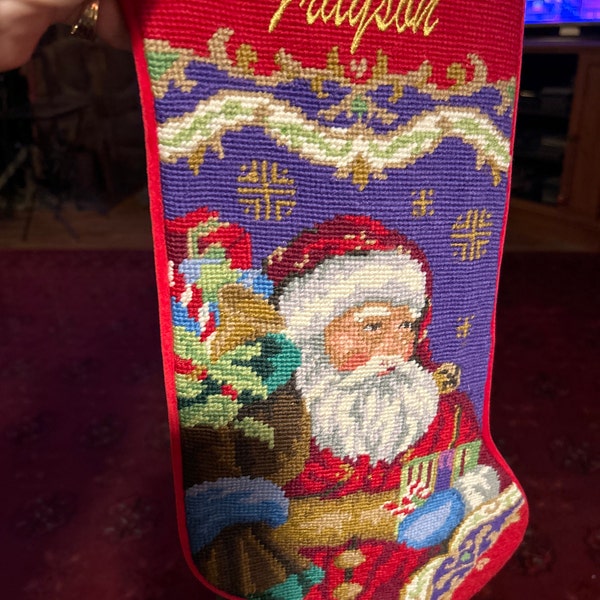 Needlepoint Christmas Stockings – Personalized Embroidered Stockings ...