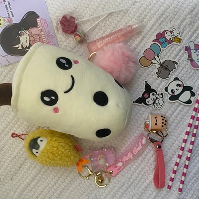 Kawaii Lollipop Keychains Boba Liquid Keychains Boba Tea Bubble Tea ...