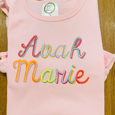 The Spirit Font Layered, Shadow Satin Stitch Cursive Font for Machine ...