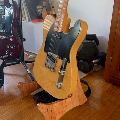 Personalized Hand Built Engraved Wood Guitar Stand, Acoustic Guitar ...