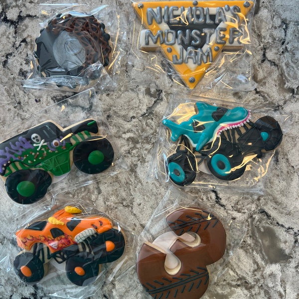 Treat Your Guests to 1 Dozen Customized Handmade Monster Jam Themed ...