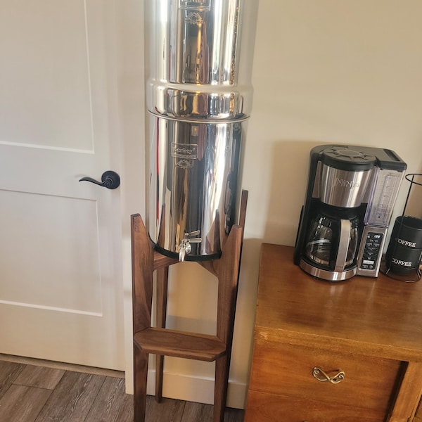 Water Filter Floor Stand With Optional Drink Shelf, Tall Stand, Berkey ...