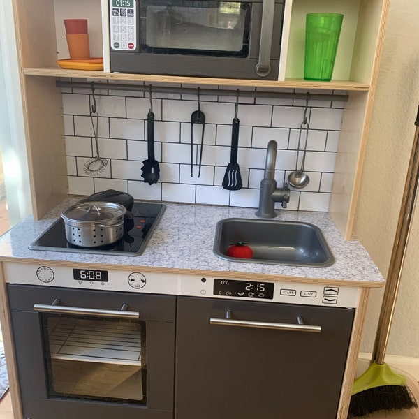 Play Kitchen Stickers Decal Set, Mix and Match, Fits on Ikea Duktig ...