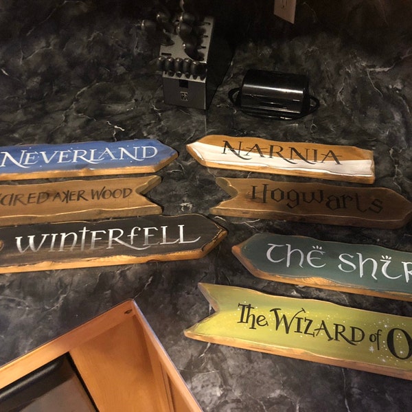 Directional Wedding Arrow Pack Fairytale Storybook Signpost Arrows ...