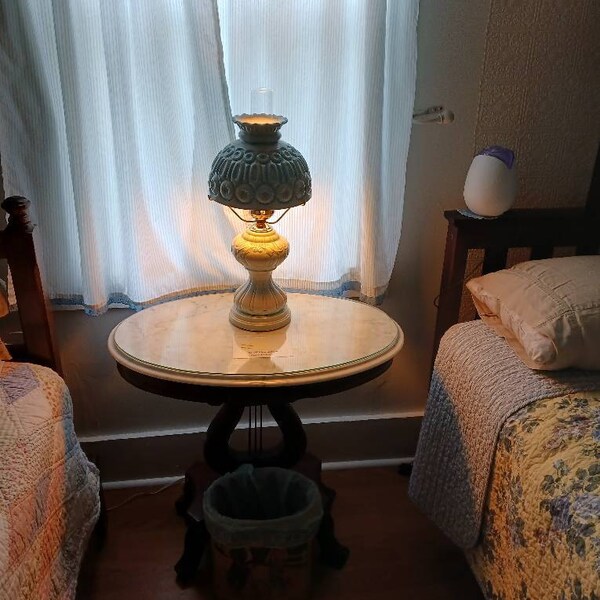 Vintage Swag Lamp, Yellow Floral Swag Lamp, Ornate Metal Swag Light ...