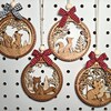 Bundle of 3D Christmas Ornaments, Tree Decorations Craft Set, Hanging ...