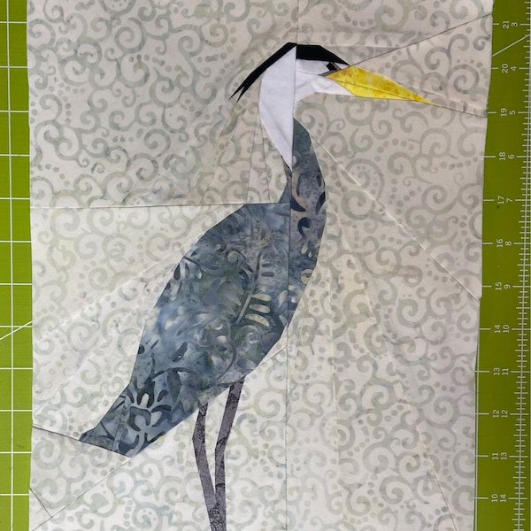 Egret- A Foundation Paper Pieced Bird Quilt Pattern- 10 X 14 Inch - Etsy