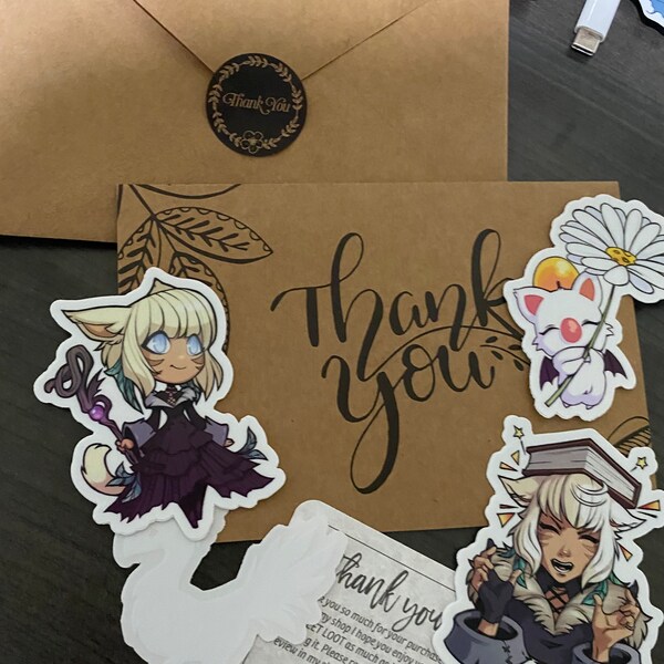 STICKER (3") - Chibi Moogle Mog Floating With a Daisy FFXIV Final ...