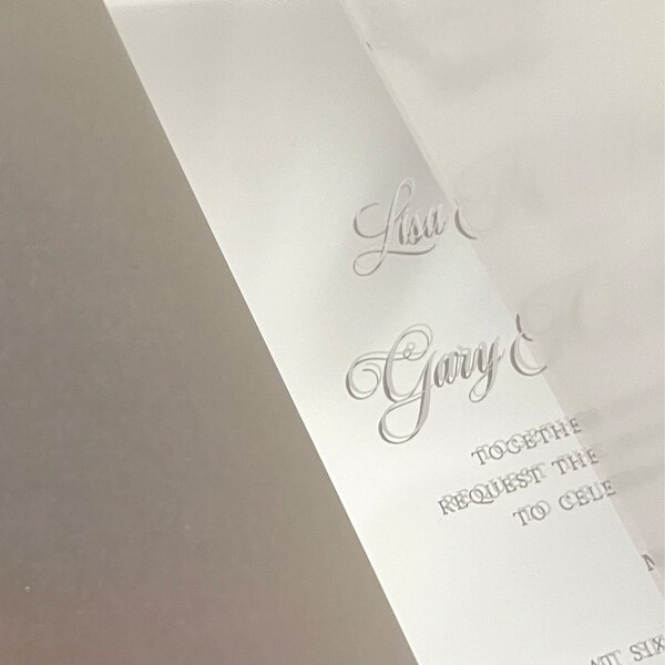 Silver Mirror Acrylic Wedding Invitation: Elegant White Box Suite ...