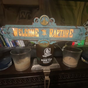 13 Inch Bioshock Inspired Rapture Aged Sign, Art Deco Sign, Game Room ...