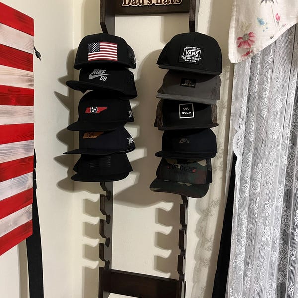 Cap Rack ,rack for 20 Caps, Custom Cap Rack , Cap Rack 3D, Personalize ...