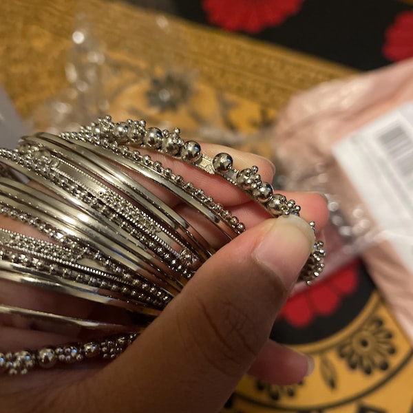 Indian Silver American Diamond Bangles/ Diamond Silver Bangle/diamond ...