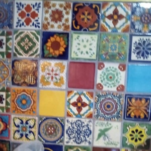 S011 Mexican Ceramic 4x4 Inch Hand Made Tile - Etsy