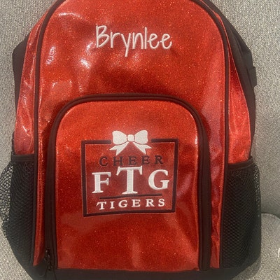Personalized Embroidered GLITTER Backpack Cheer Bag Sports - Etsy