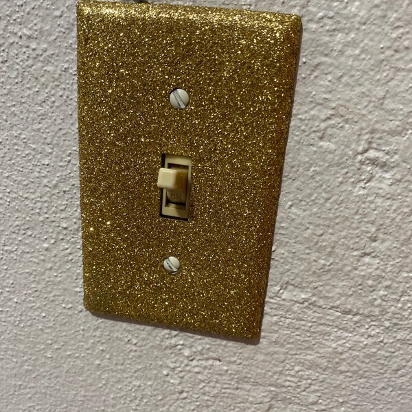 Champagne Gold - Light Switch & Outlet Covers - Sparkle - Glitter Decor ...