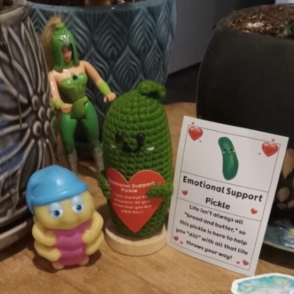Crochet Emotional Support Fruits and Vegetables: Handmade Positive Desk ...