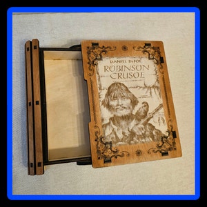 Slider Book Box Laser Cut Svg Files, Wood Gift Slider Book Box, Vector ...