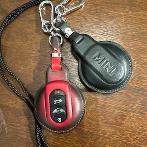 2023 2024 Mini Cooper S JCW Key Fob Cover, Leather Key Case for Keyless ...
