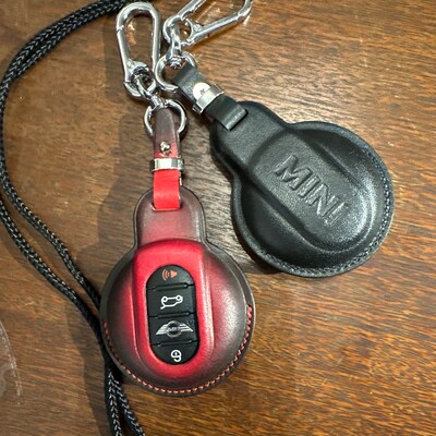 2023 2024 Mini Cooper S JCW Key Fob Cover, Leather Key Case for Keyless ...