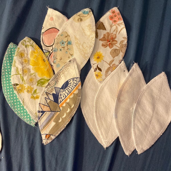 10 Pack Reusable Cotton Interlabial Pads: Random Prints, Eco-friendly ...