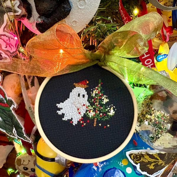 Ghost Calendar Cross Stitch. Ghost Cross Stitch Pattern. Halloween ...