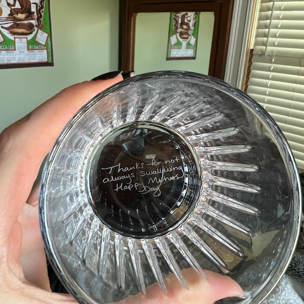 Custom Etched Handwriting Rock Glass - Engrave Your Handwritten Message ...