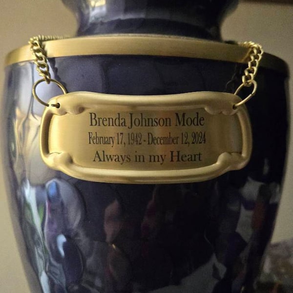 Name Tags With Custom Engraving for Urns - 3 Color Options - Etsy