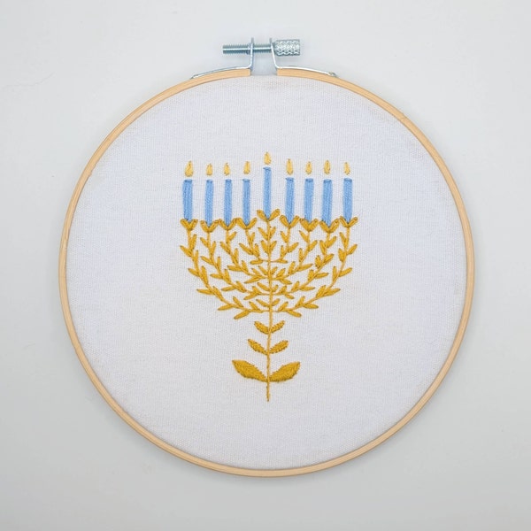 Lighting the Menorah Embroidery Pattern PDF / Digital Hand Embroidery ...