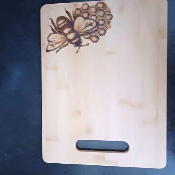 Bee Bumblebee Wooden Money Box, Piggy Bank, Pyrography, Wood Burned ...