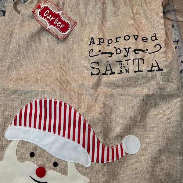 Christmas Stocking Name Patch - Custom Personalized Embroidered Iron on ...