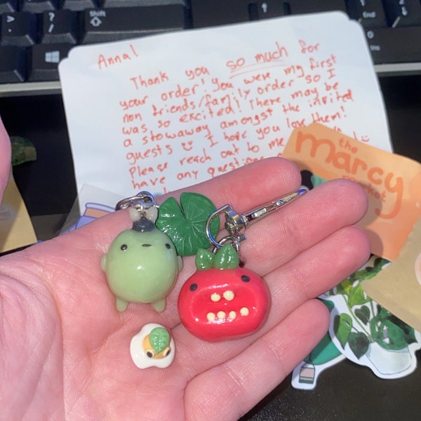 Awkward Jelly Frog Keychain (with Teeny Bum!) || Handmade Polymer Clay ...