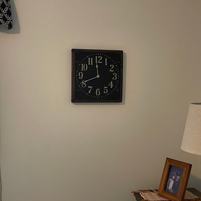 18 Inch Clock, Wooden Clock,farmhouse Decor, Large Wall Clock, Rustic ...